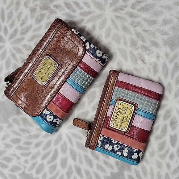 Fossil | Bags | Vintage Fossil Wallet Set | Poshmark